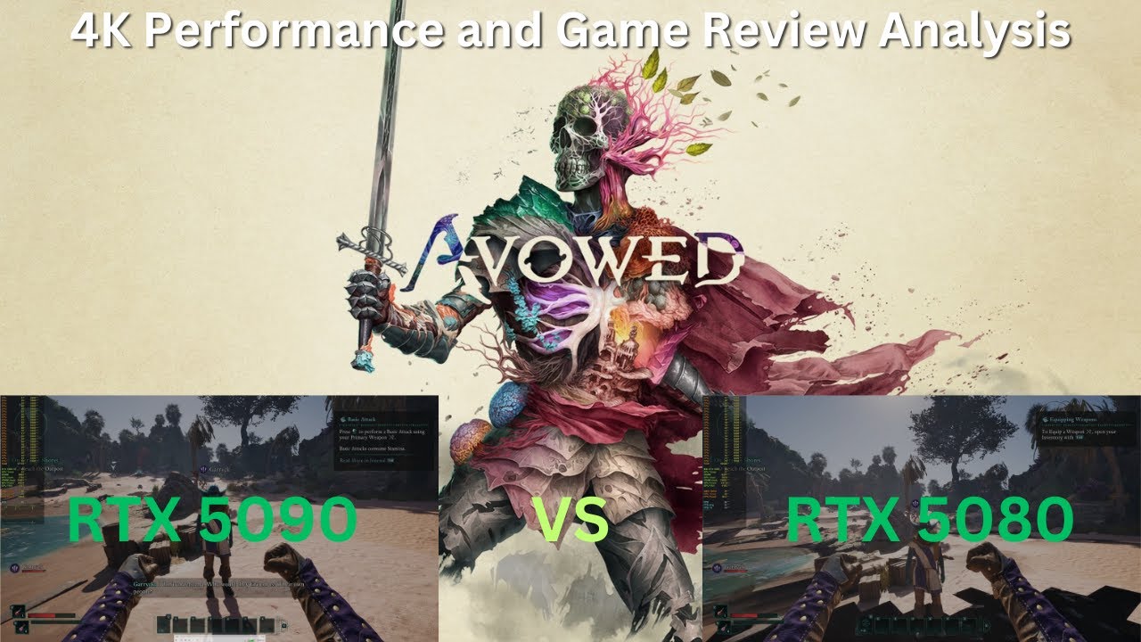 RTX 5090 vs 5080 4k Avowed | Performance & Game Review Analysis - YouTube