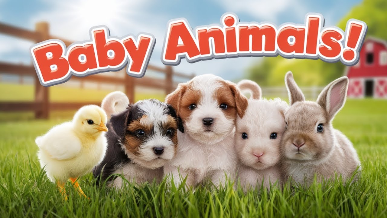Baby Animal Fun for Kids: Meet the Baby Cow, Cat, Goat, Dog, Rabbit and ...