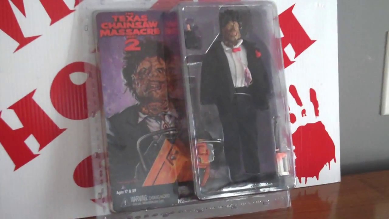 Texas Chainsaw Massacre Part 2 Leatherface Cloathed Figure NECA - YouTube