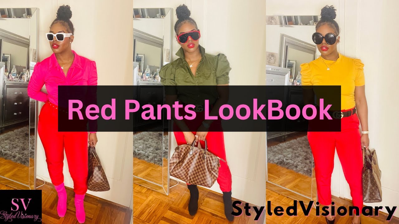 How To Style Red Pants| STYLISH LOOKS| 11 OUTFITS | LOOKBOOK - YouTube