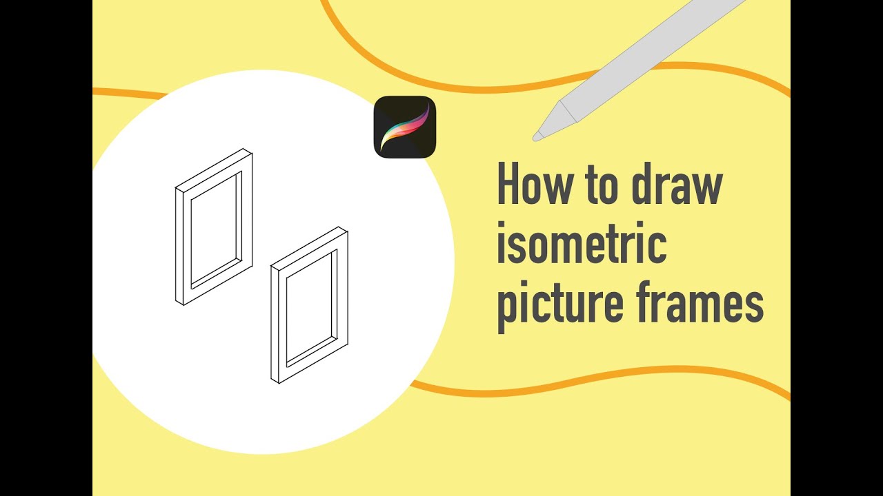 How to draw isometric picture frames - YouTube
