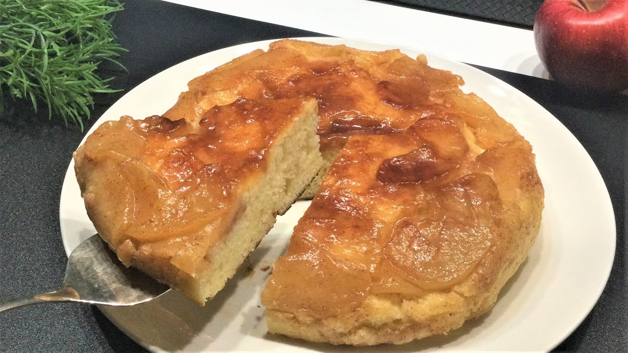 Easy No Oven Golden Apple Cake in Frying Pan - YouTube