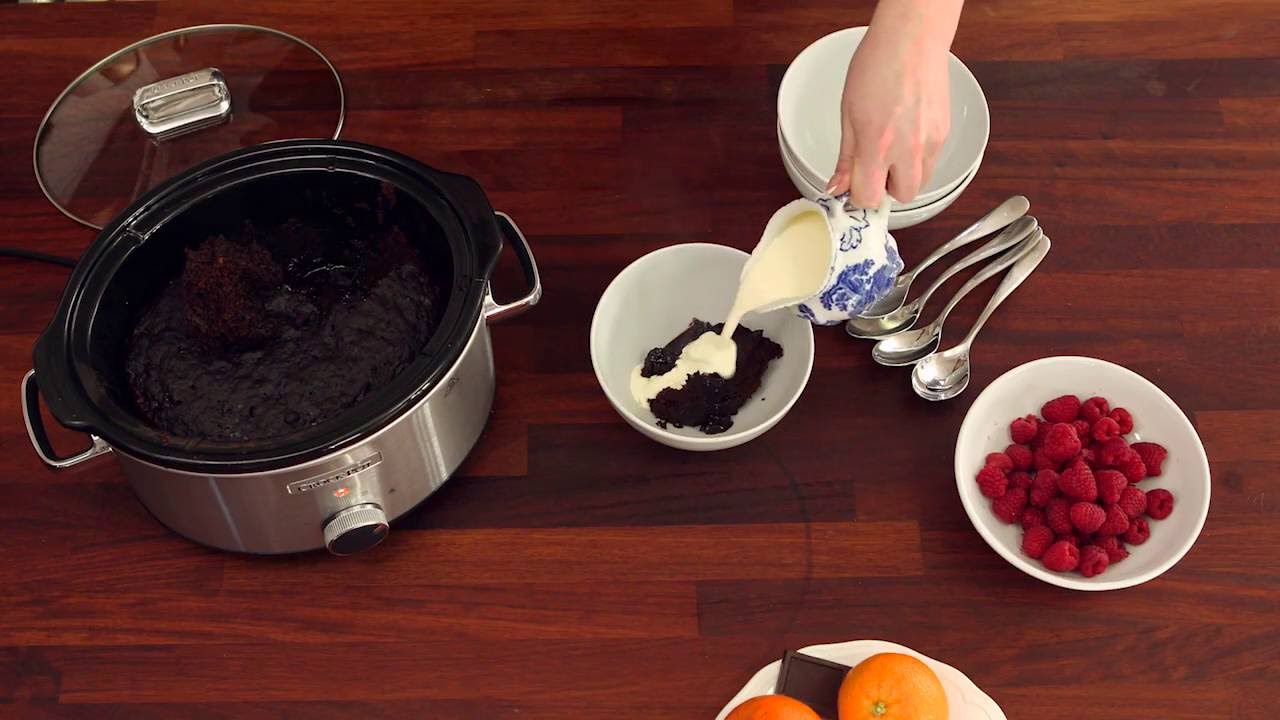 Delicious Chocolate Volcano Pudding Crockpot Recipe | Crocktober | ao ...