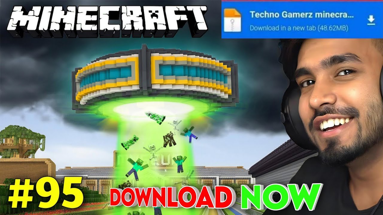 Techno Gamerz Minecraft World Download Link 🤩| How to download Techno Gamerz Minecraft World PE ...