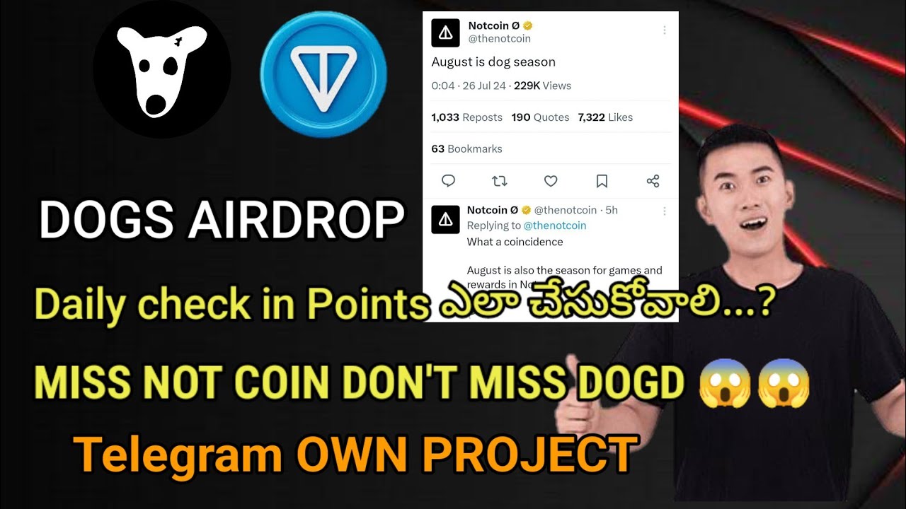 Dogs Airdrop Next NOT COIN August Listing తెలుగు 🥰 | Dogs Telegram OWN ...