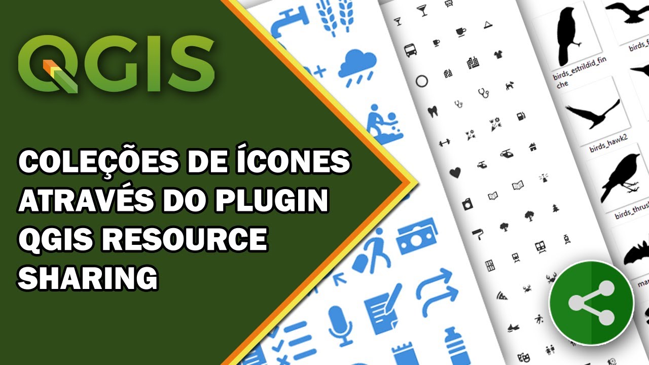 Como instalar coleções de ícones no QGIS - Plugin QGIS Resource Sharing ...