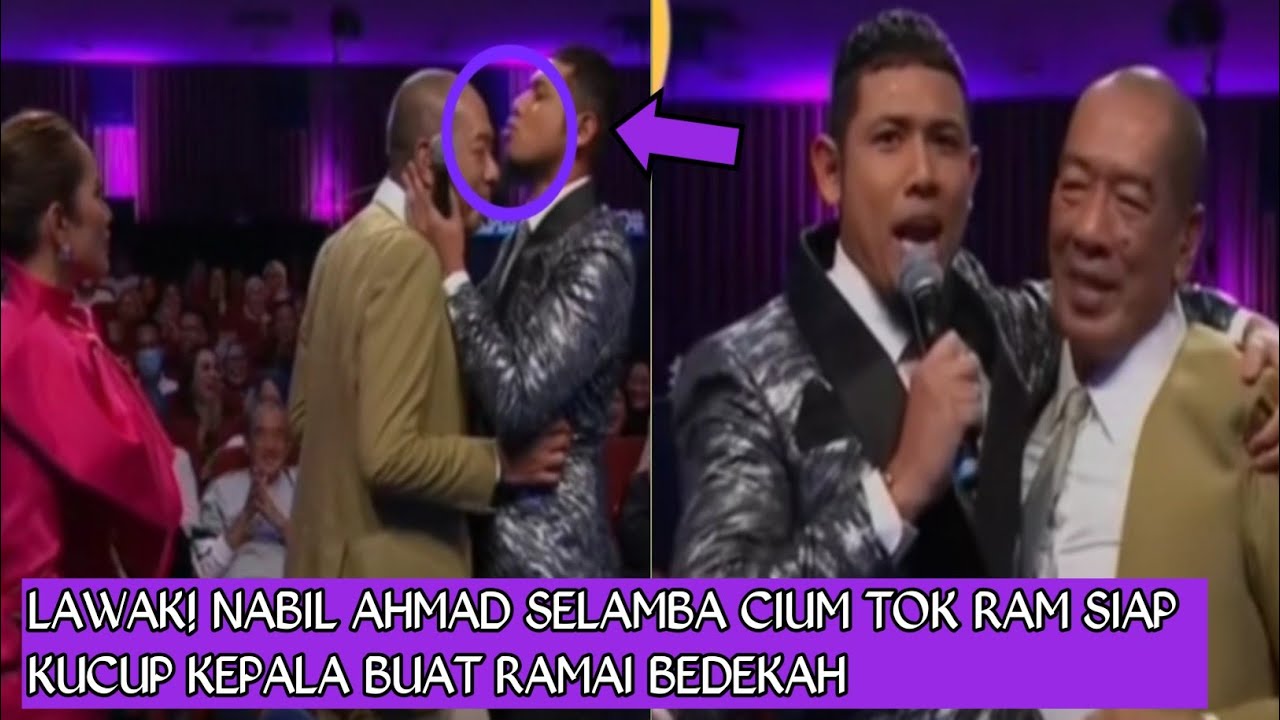 LAWAK! Nabil ahmad selamber cium Datuk ramli ms siap kucup kepala buat ...