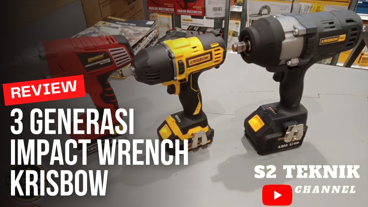 3 Generasi Cordless Impact Wrench krisbow - YouTube
