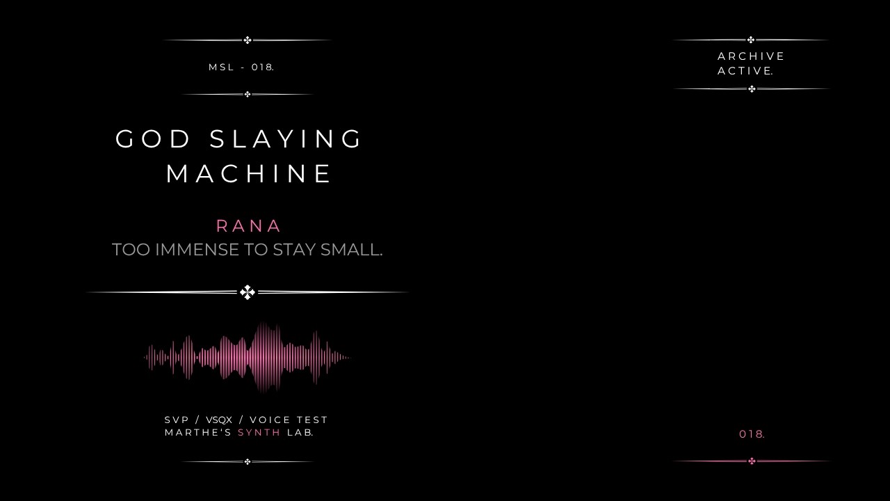[Vocaloid Cover] Rana – God Slaying Machine (VSQX/SVP Included ...