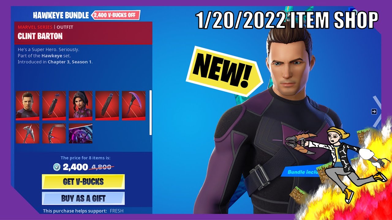 *NEW* Hawkeye Skins! | Fortnite Item Shop (20/1/2022) - YouTube