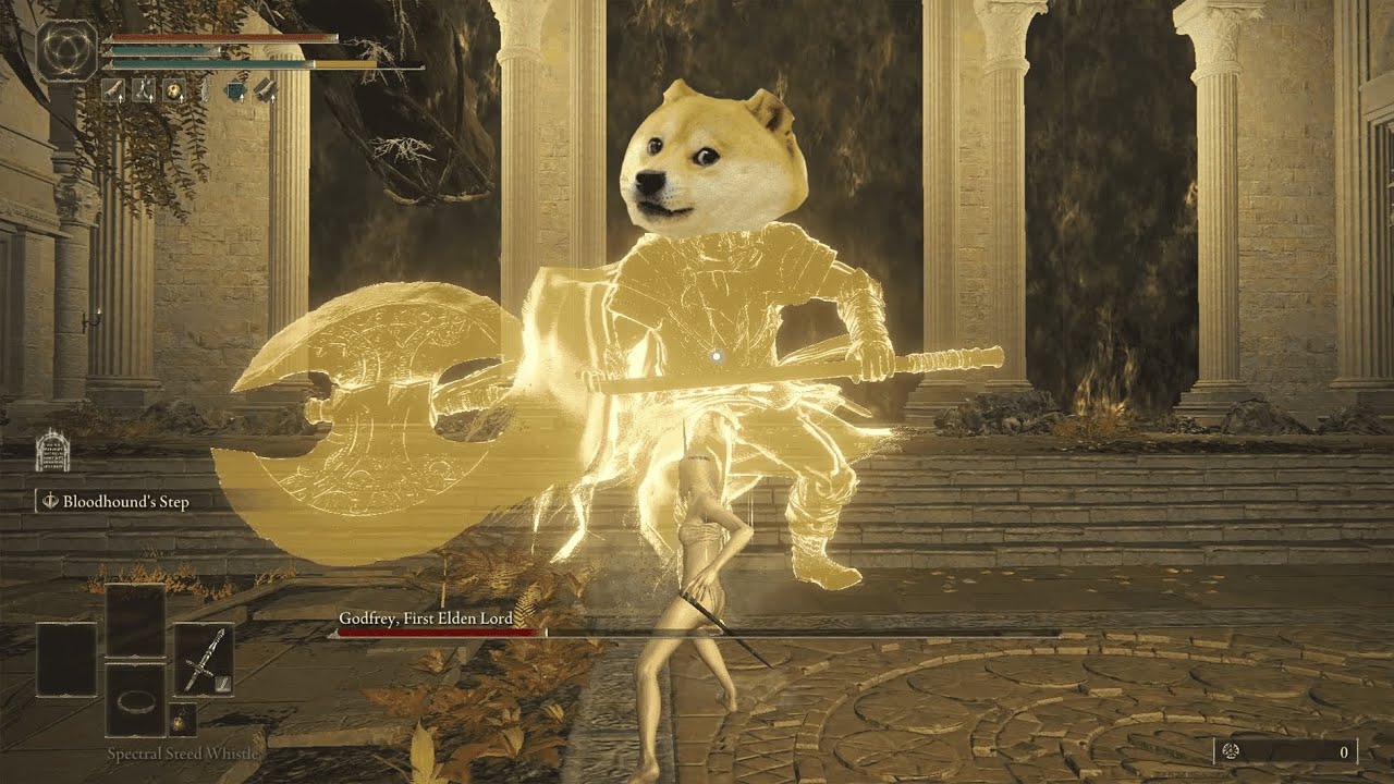 ELDEN RING - Godfrey, First Elden Lord(Golden Shade)【NO damage？】 - YouTube
