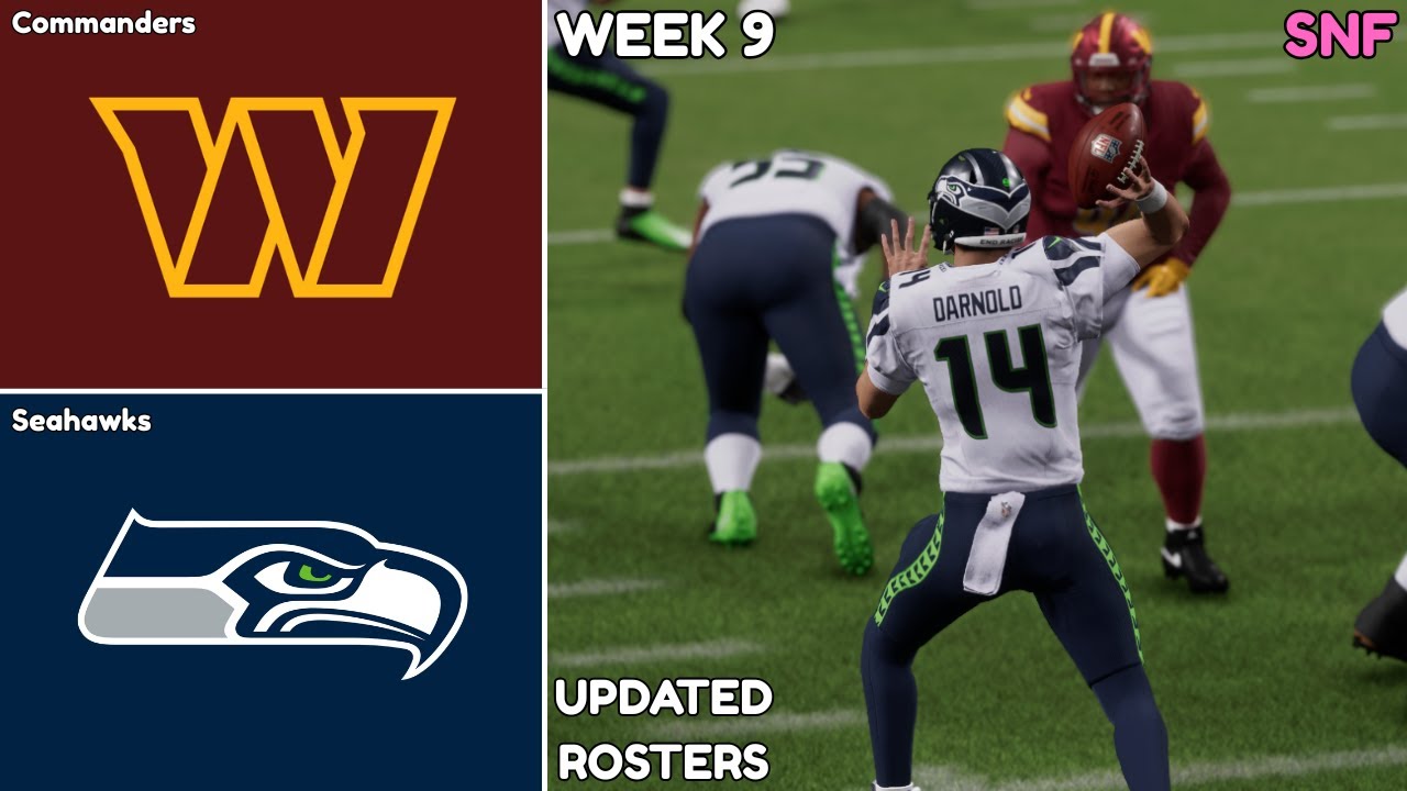 Commanders vs. Seahawks | 2025 Week 9 Simulation | Updated Rosters ...