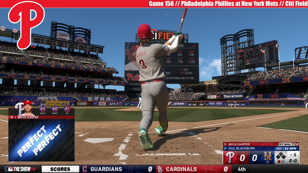 MLB The Show 24 | Philadelphia Phillies at New York Mets | Game 156 - YouTube