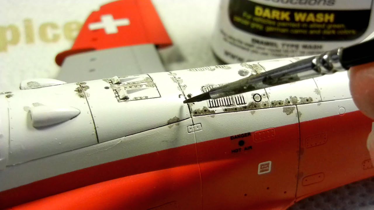 Tamiya Hawk 66 Swiss Air Force Pin Wash - YouTube