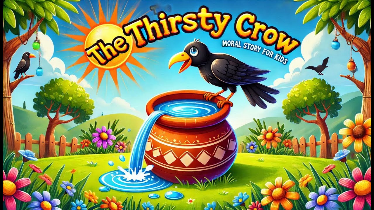 The Thirsty Crow (Pyaasa Kauwa) Ek Pyasa kauwa Paani dhundhta hai | # ...