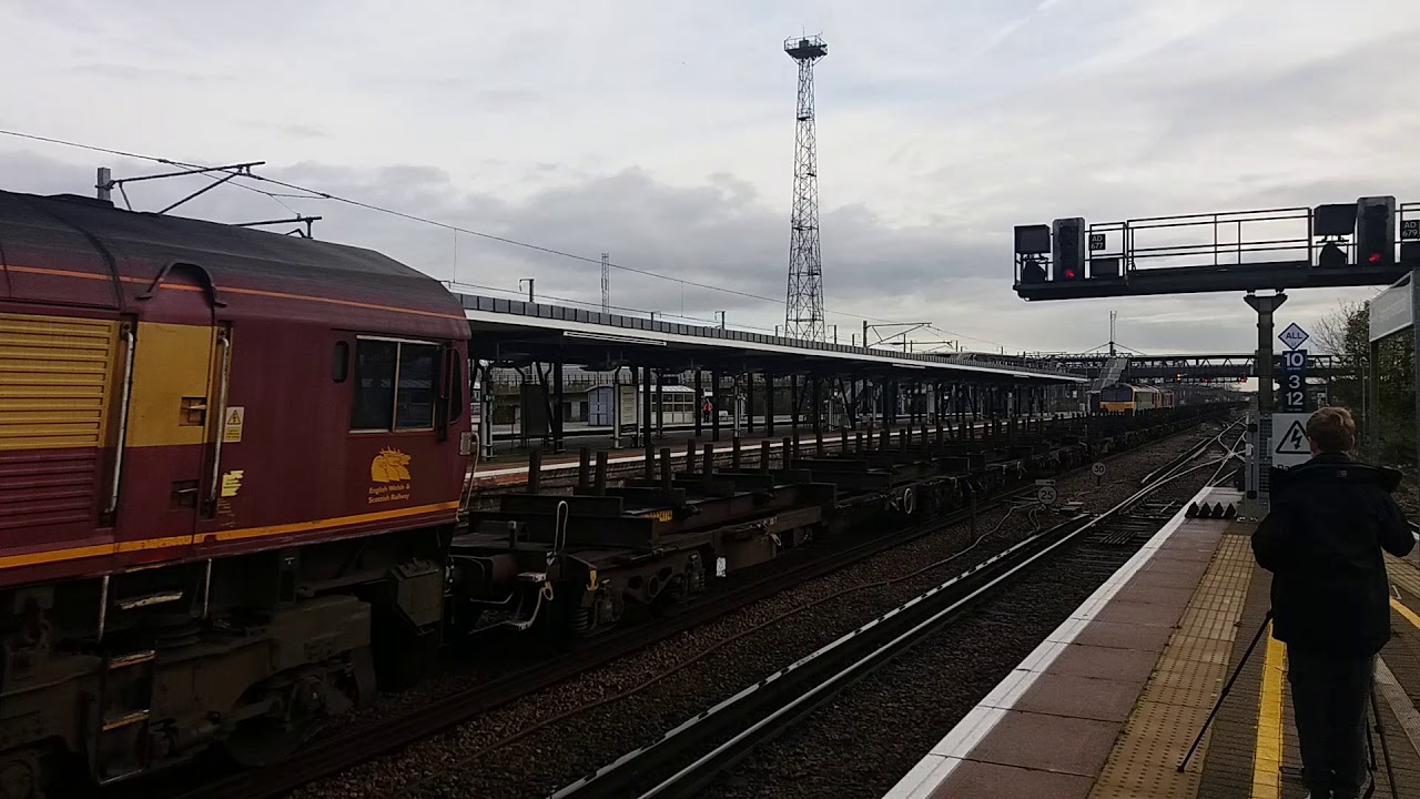 CLASS 66221 EWS & STEEL TRAIN THROUGH ASHFORD 17/11/19 - YouTube