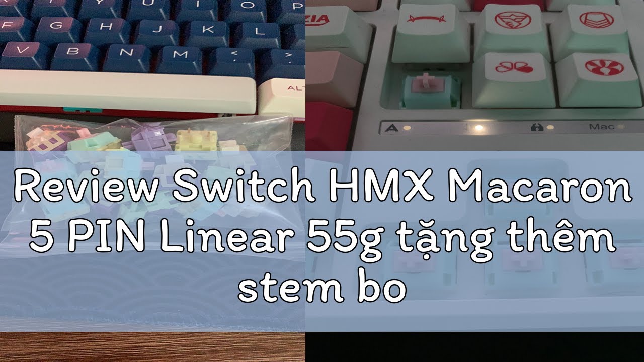 Review Switch HMX Macaron 5 PIN Linear 55g tặng thêm stem box chống bụi công tắc bàn phím ...