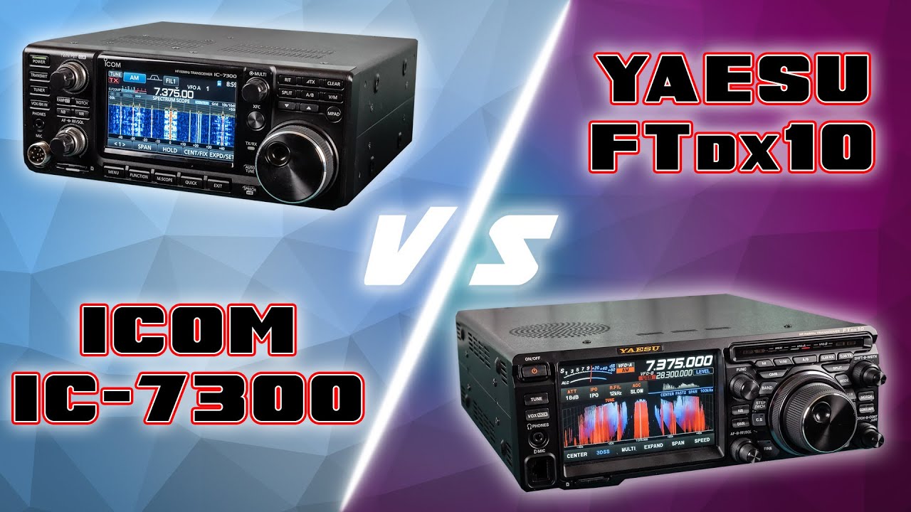 Icom IC-7300 ⚡ VS ⚡ Yaesu FTdx10 - Ein Vergleich der Funkgeräte - YouTube