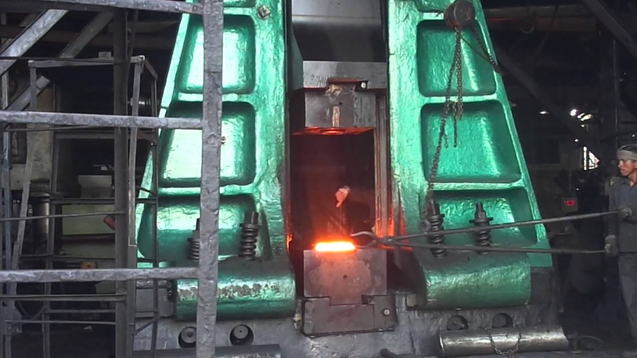 5t electro hydraulic forging hammer working in HIM TECHNO FORGE in ...