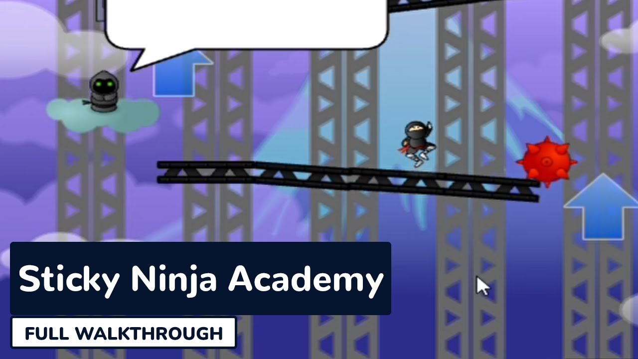 Sticky Ninja Academy Online - 12 Levels Walkthrough Final - YouTube