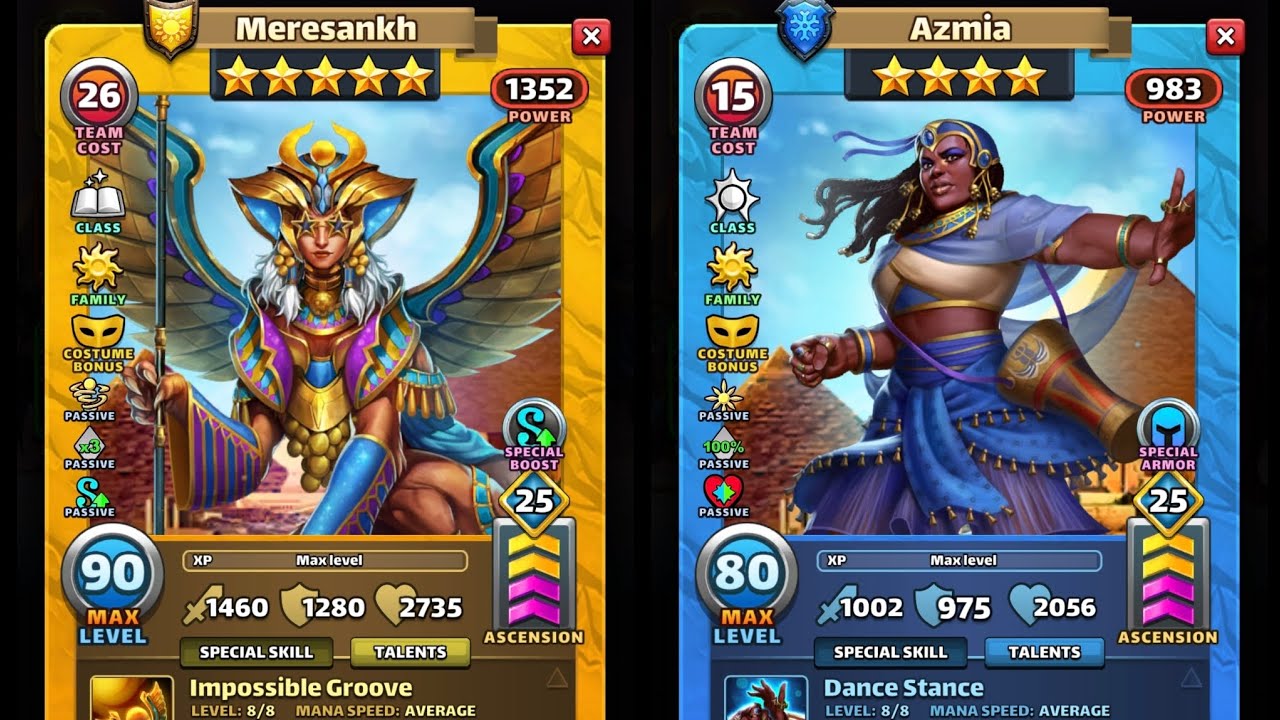 Empires & Puzzles Meresankh Costume & Azmia Costume These 2 Disco Divas ...