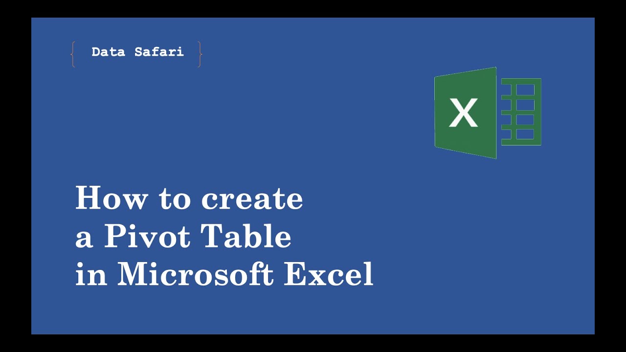 How To Create A Pivot Table In Excel tutorial excel pivot how-to-create-a-pivot-table-in-excel-tutorial-excel-pivot