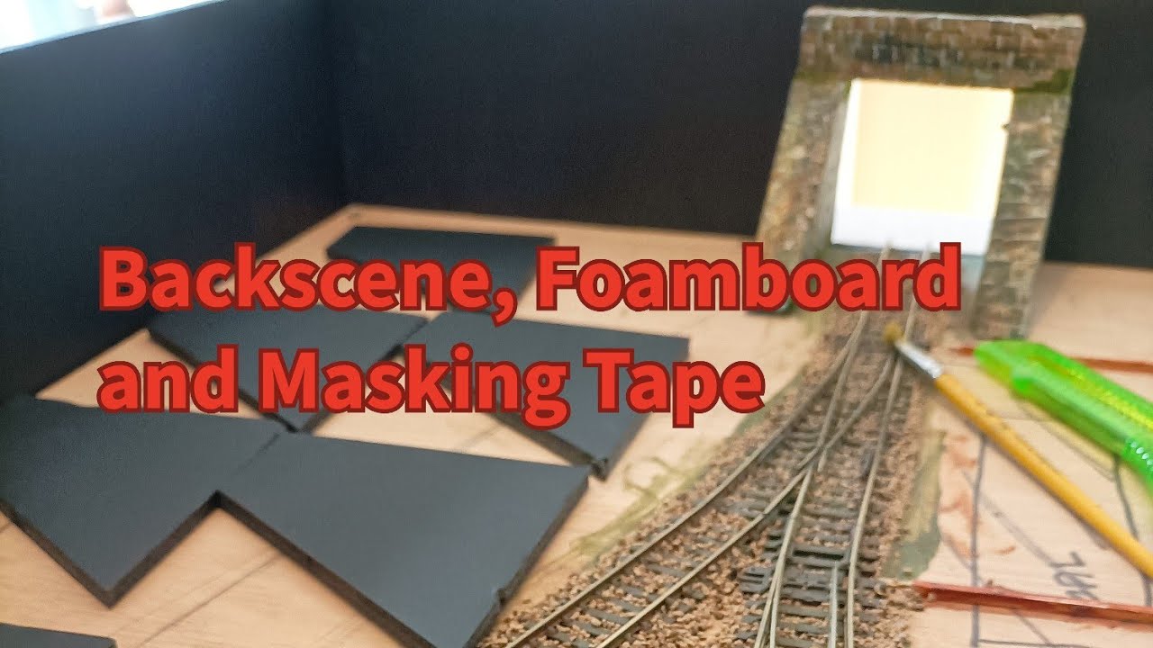 Backscene planning done, now let's build, foamboard and masking tape ...