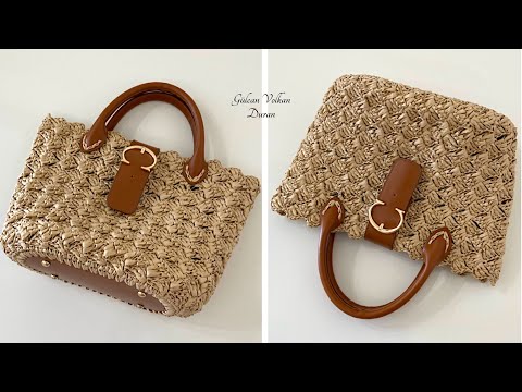 GUCCİ Örgü Çanta Yapımı - Rafya İp ile Örgü Çanta Anlatımı