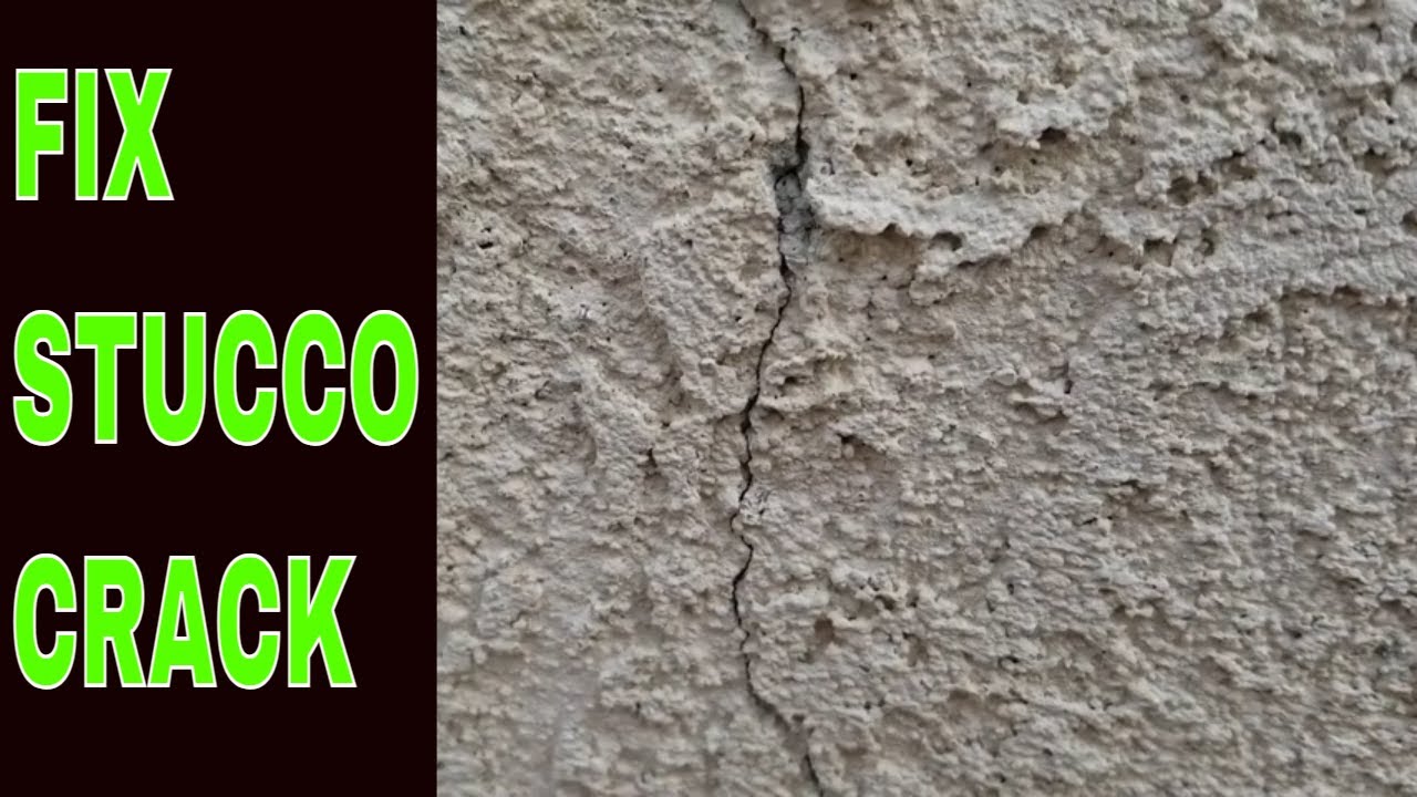 FIXING STUCCO CRACKS how I caulk stucco cracks to not show. - YouTube