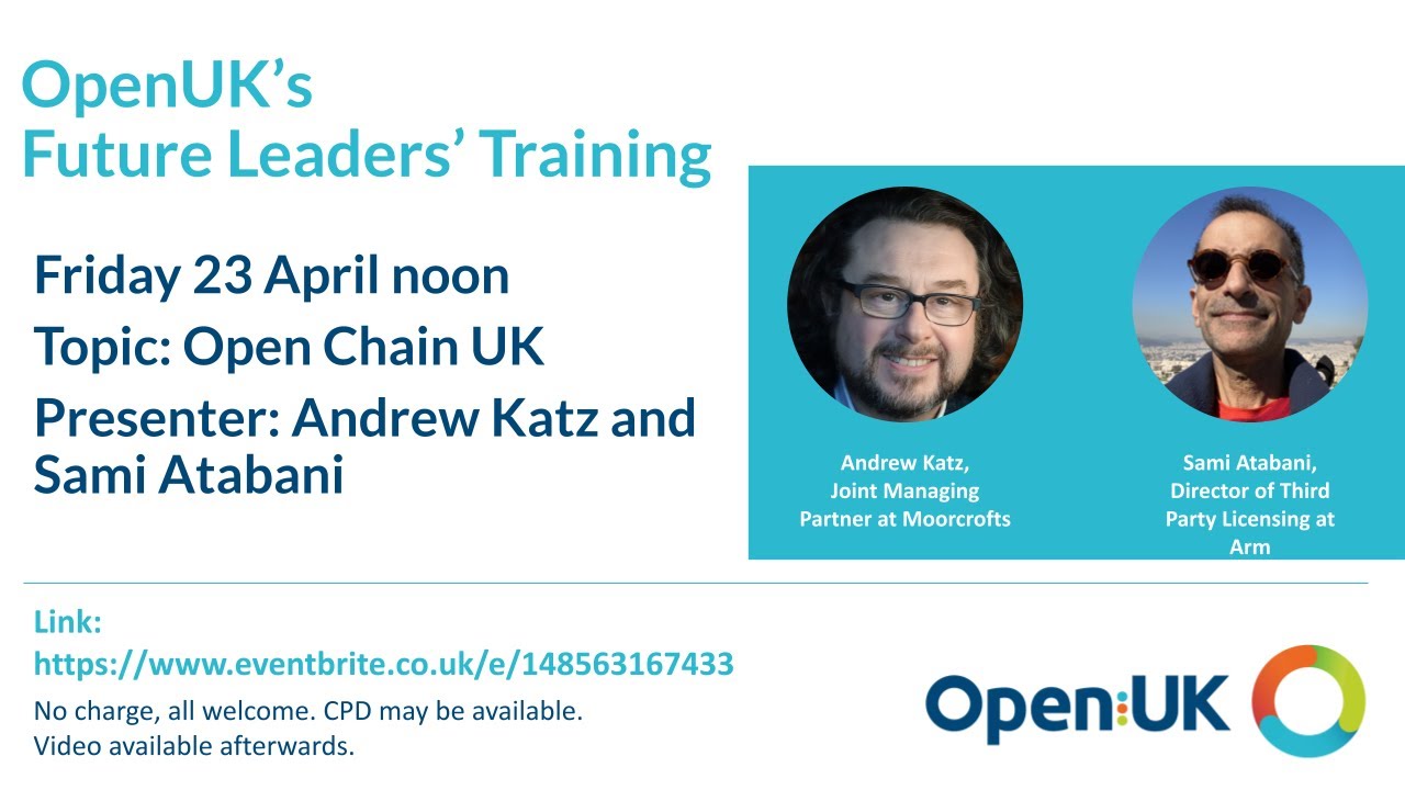 Future Leaders Andrew Katz and Sami Atabani on OpenChain UK - YouTube