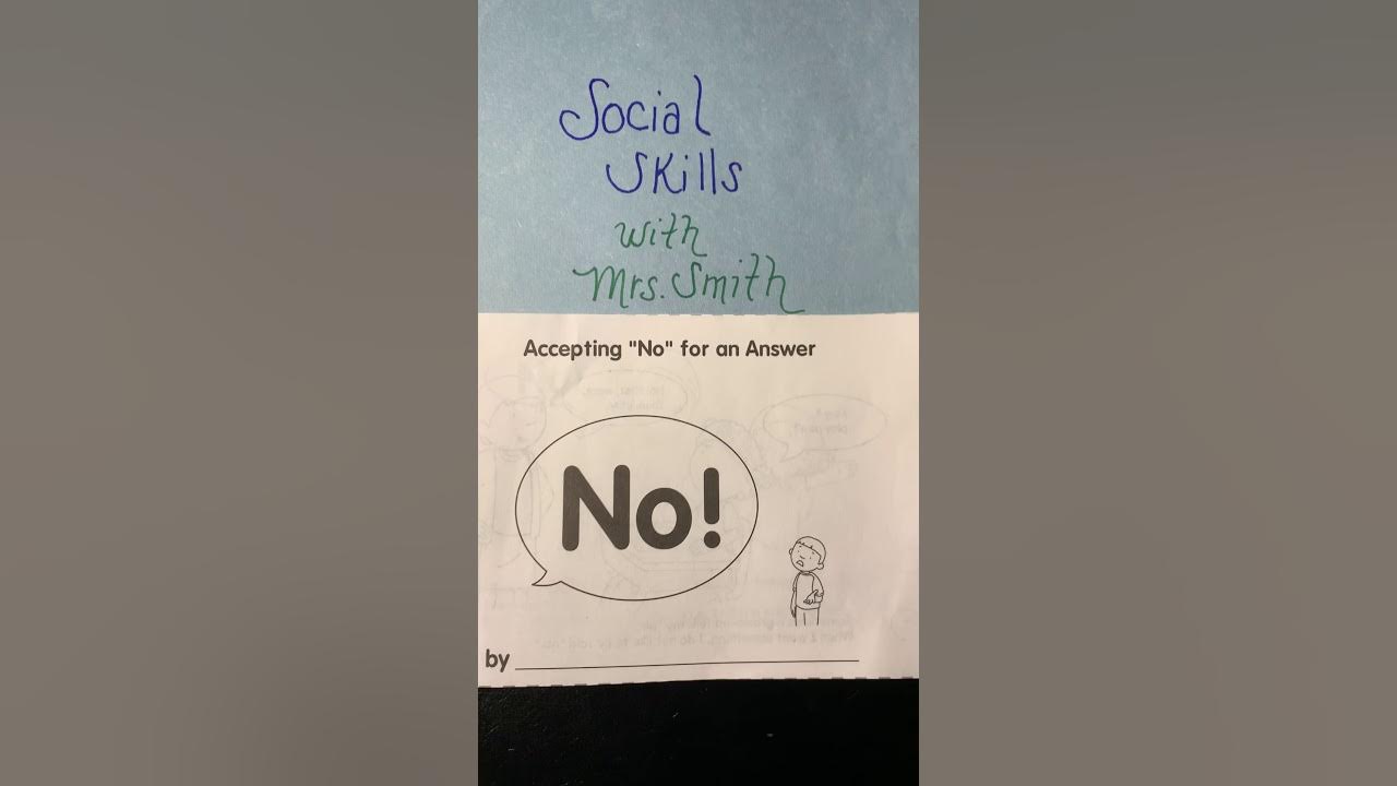 Social Skills stories ! Accepting “No” as an answer - YouTube