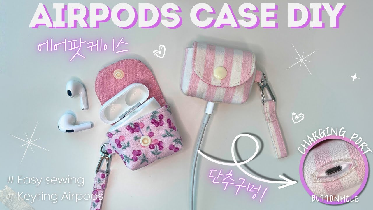 AirPods Case DIY (Charging Hole + Keyring Design) | 에어팟 케이스 만들기 - YouTube