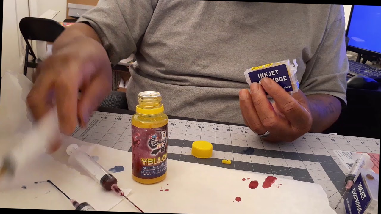 Refilling Sublimation cartridges for Epson WF 7720 with Cosmos Ink ...