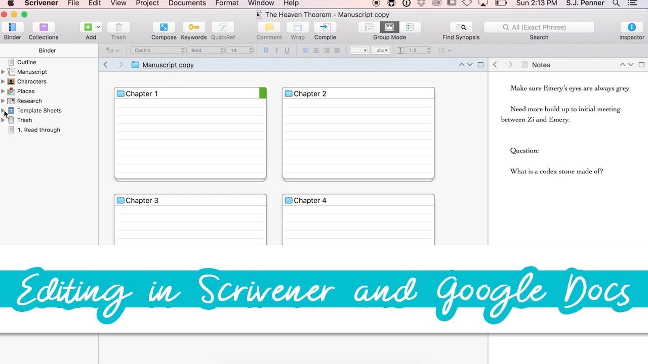 Editing in Scrivener and Google Docs - YouTube