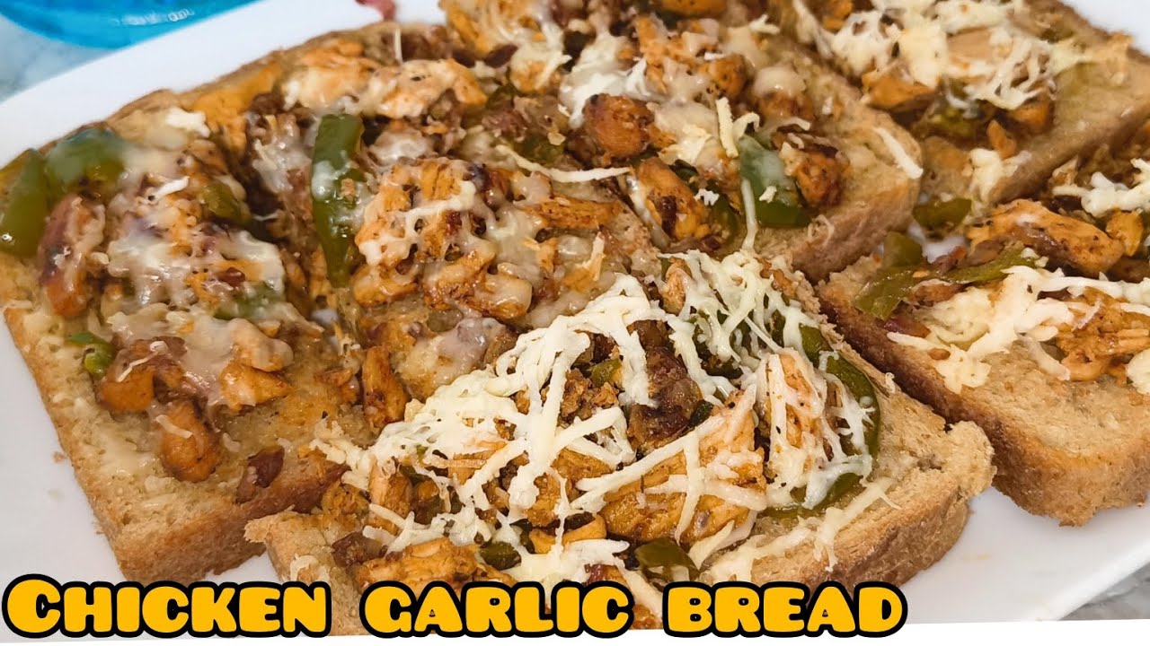 Chicken garlic bread recipe|Chicken cheesy garlic bread| Easy and quick ...