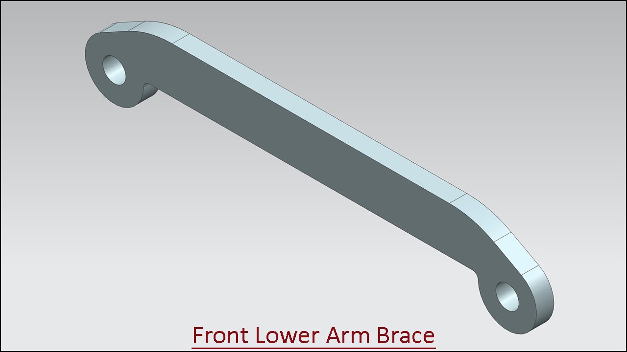Front Lower Arm Brace (Video Tutorial) Siemens NX - YouTube