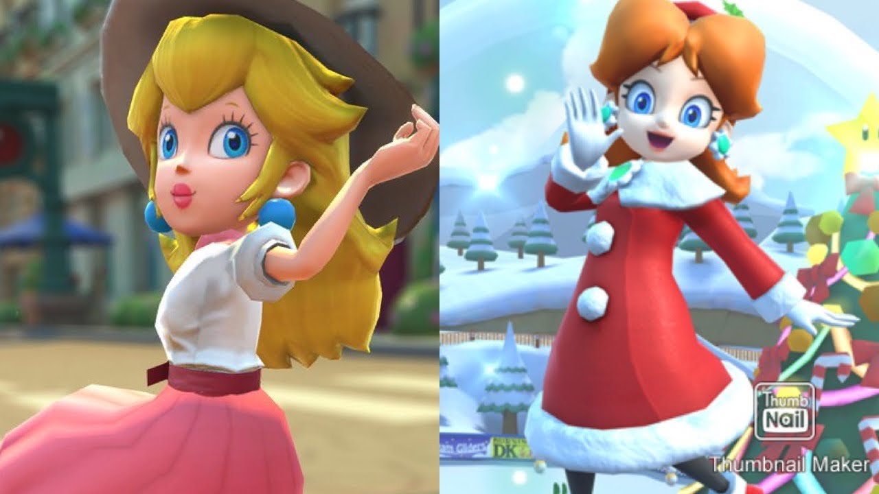 Princess Peach (Vacation) and Princess Daisy (Holiday Cheer) shine in ...