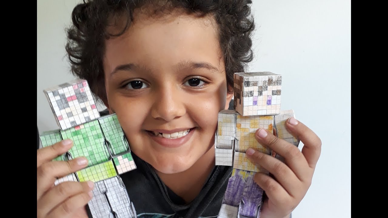 COMO HACER UNA FIGURA ARTICULADA MINECRAFT DE PAPEL (Descarga la ...