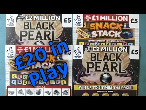 £20 of National lottery scratch cards- Black Pearl Snack Stack - YouTube