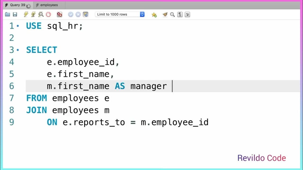 Self Outer Join MySQL | MySQL full course | Full tutorial for beginners | #revildo_code - YouTube