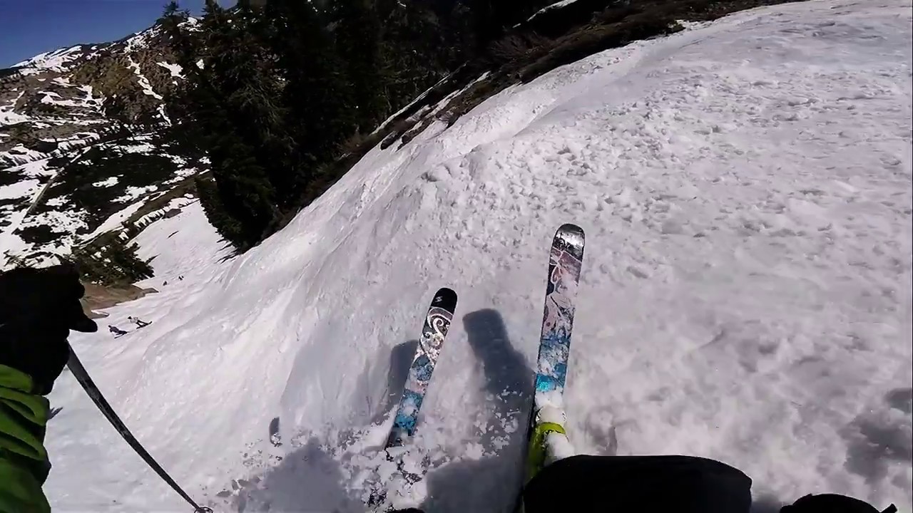 Skiing Chute-75 on Memorial Day Weekend (Squaw 05/28/17) - YouTube