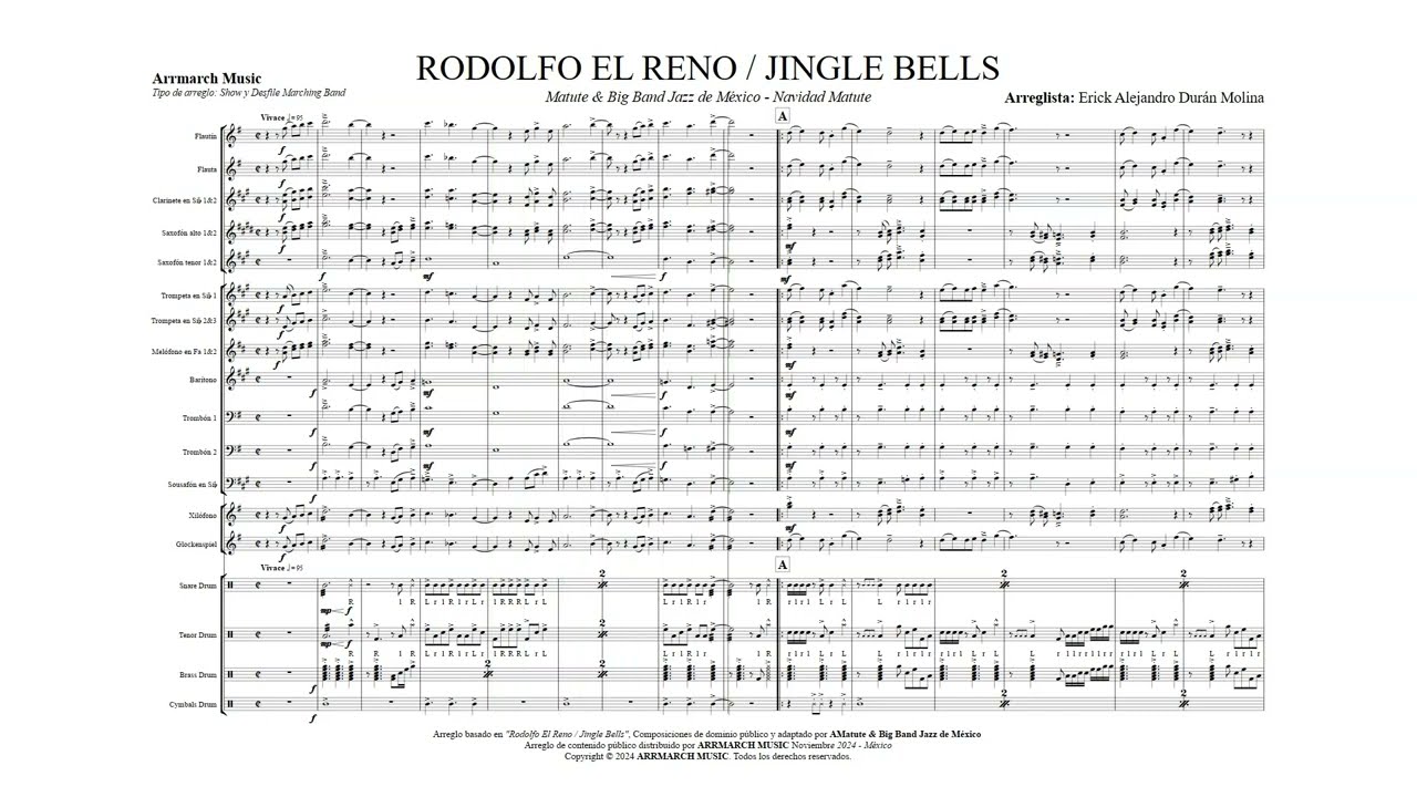 Rodolfo El Reno / Jingle Bells - Matute & Big Band Jazz de México - Arr ...