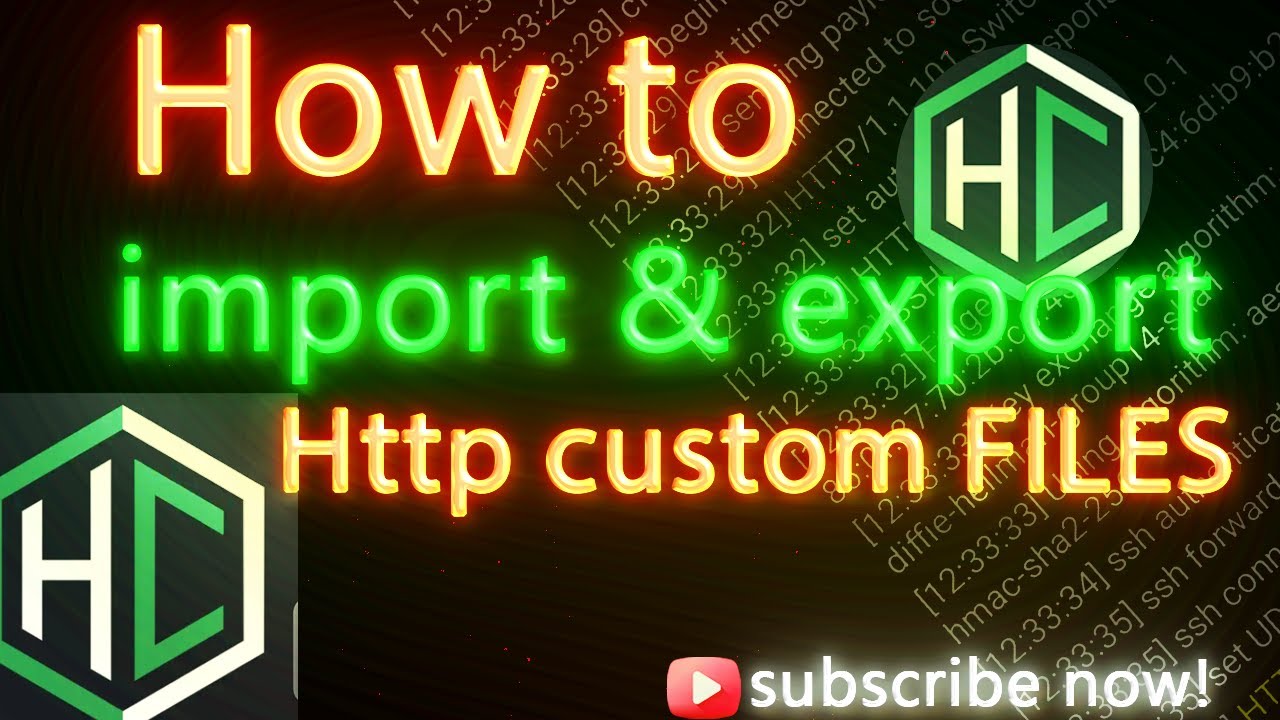 How to import and export http custom files - YouTube