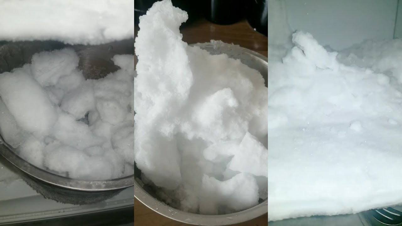 Freezer Frost | Powdery Ice Eating | Crunchy Sounds Ice ASMR ️ ️# ...