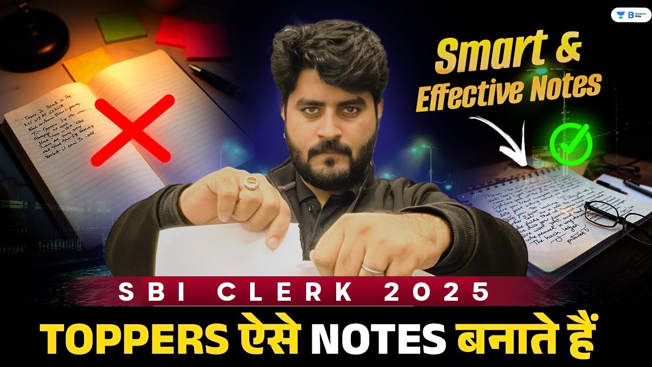 😃Smart Notes Making Tips | SBI Clerk 2025 | By Vishal Sir - YouTube
