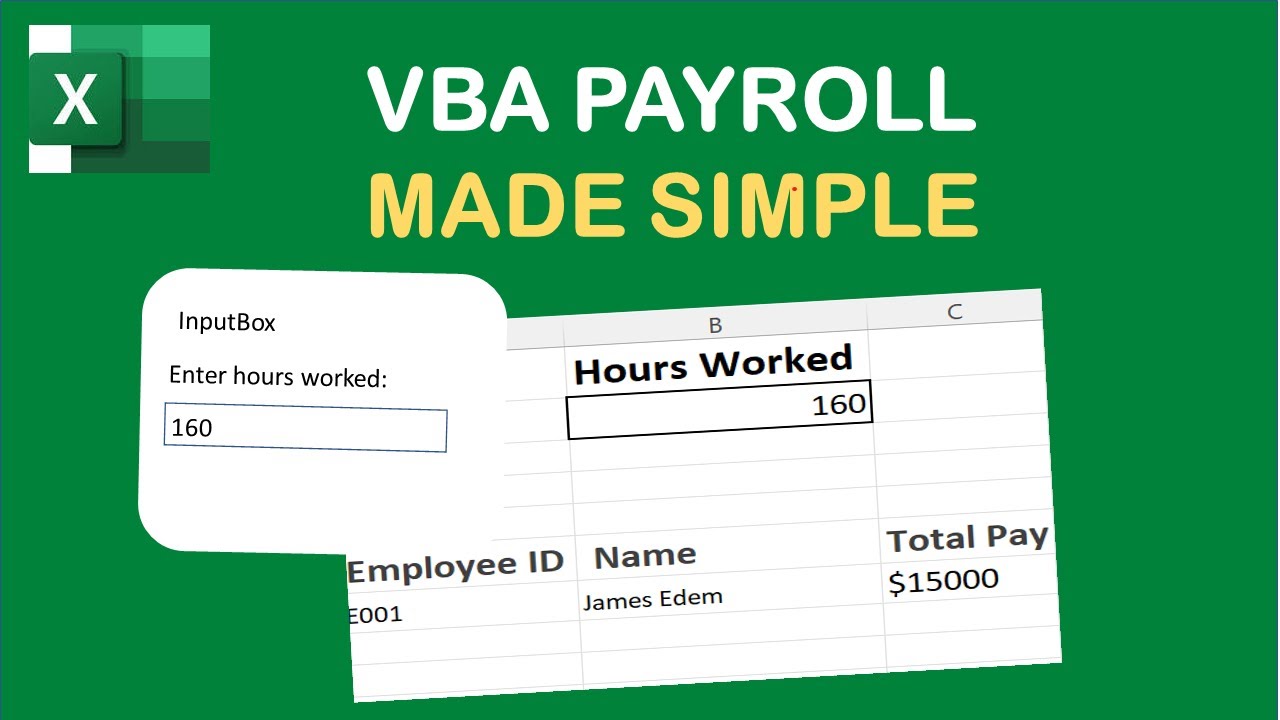 Excel VBA Variables, Data Types, and InputBox Tutorial | Payroll Macro for Beginners - YouTube