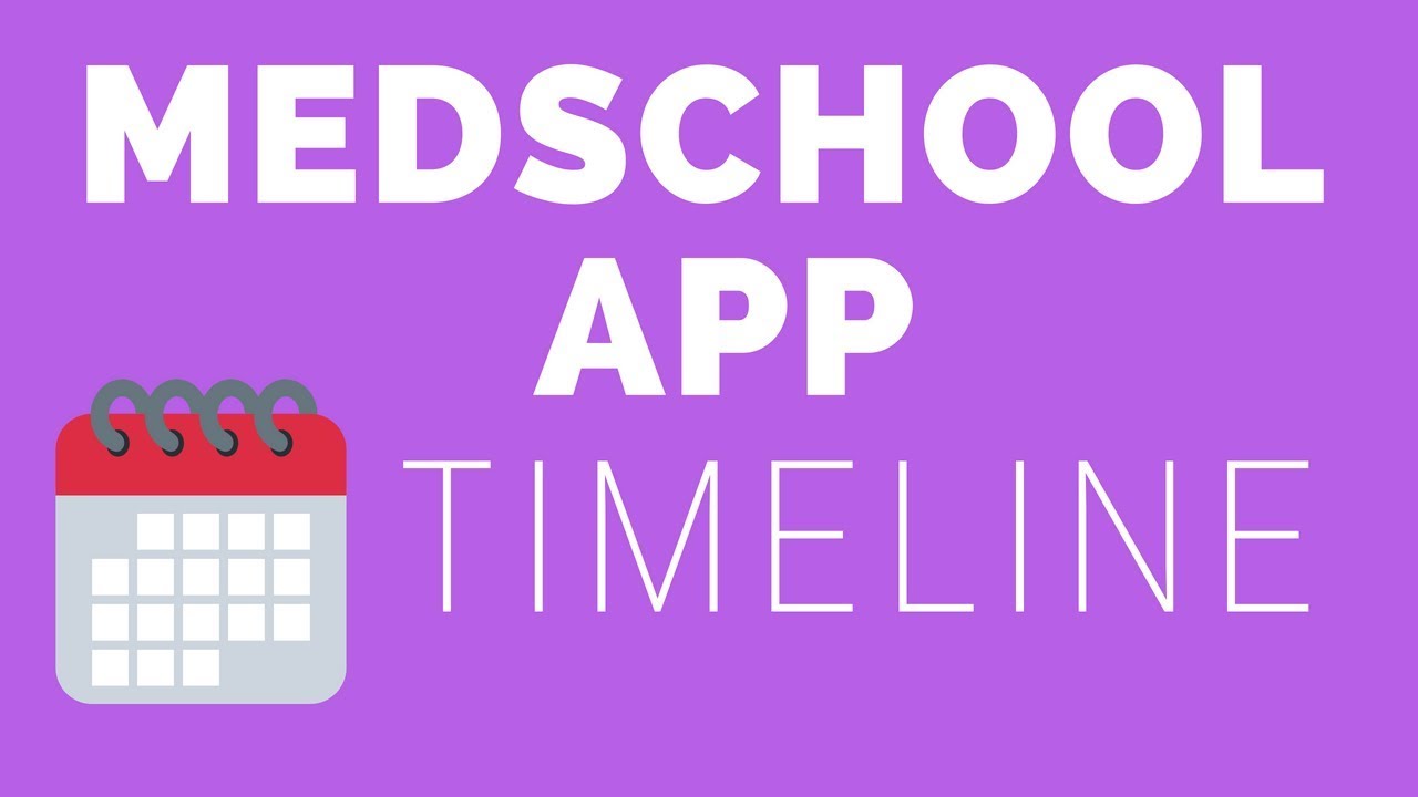Medical School Application Timeline + Deadlines - YouTube