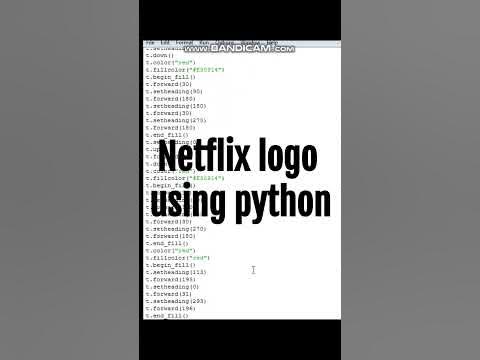 Netflix Logo using Python Turtle #python #shortsvideo - YouTube