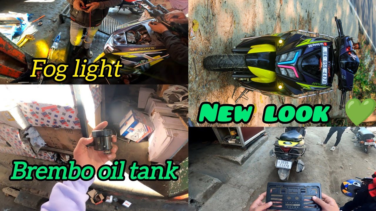 Tvs Ntorq 125 xt Edition modified ||🤩Hydraulic brake oil tank installe ...