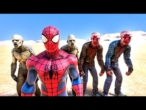 1 ÖRÜMCEK ADAM VS 100 ZOMBİ 😱 - Süper Kahramanlar